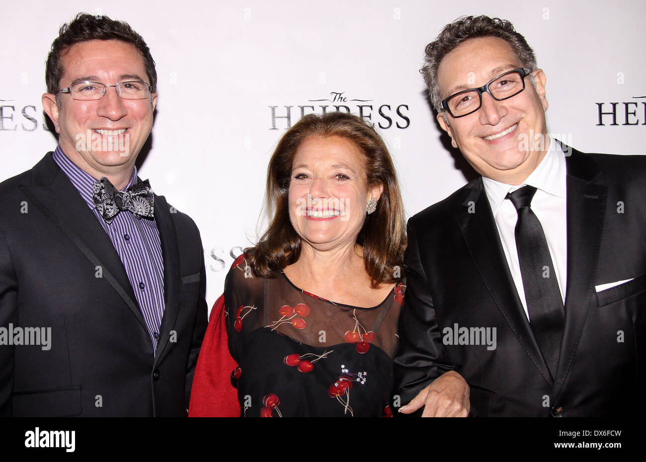Jeffrey LaHoste, Judy Goetz Sanger and Moises Kaufman attending the Broadway opening night of ...