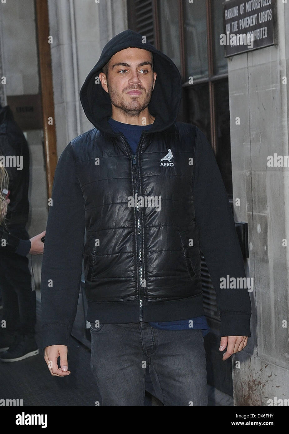 Max George of The Wanted at the BBC Radio 1 studios London, England ...