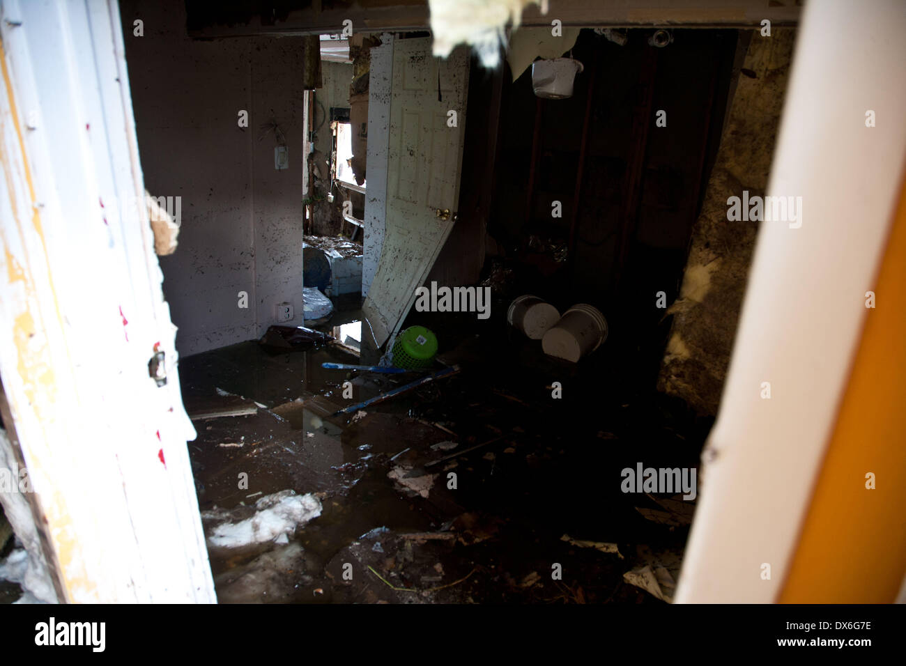 Atmosphere The ground floor of a home left flooded and uninhabitable by ...