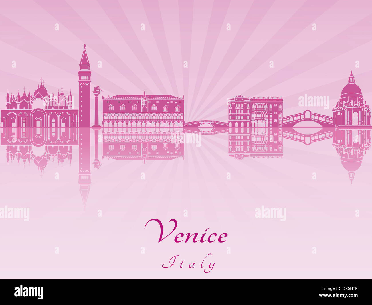 Outline venice skyline silhouette hi-res stock photography and images ...