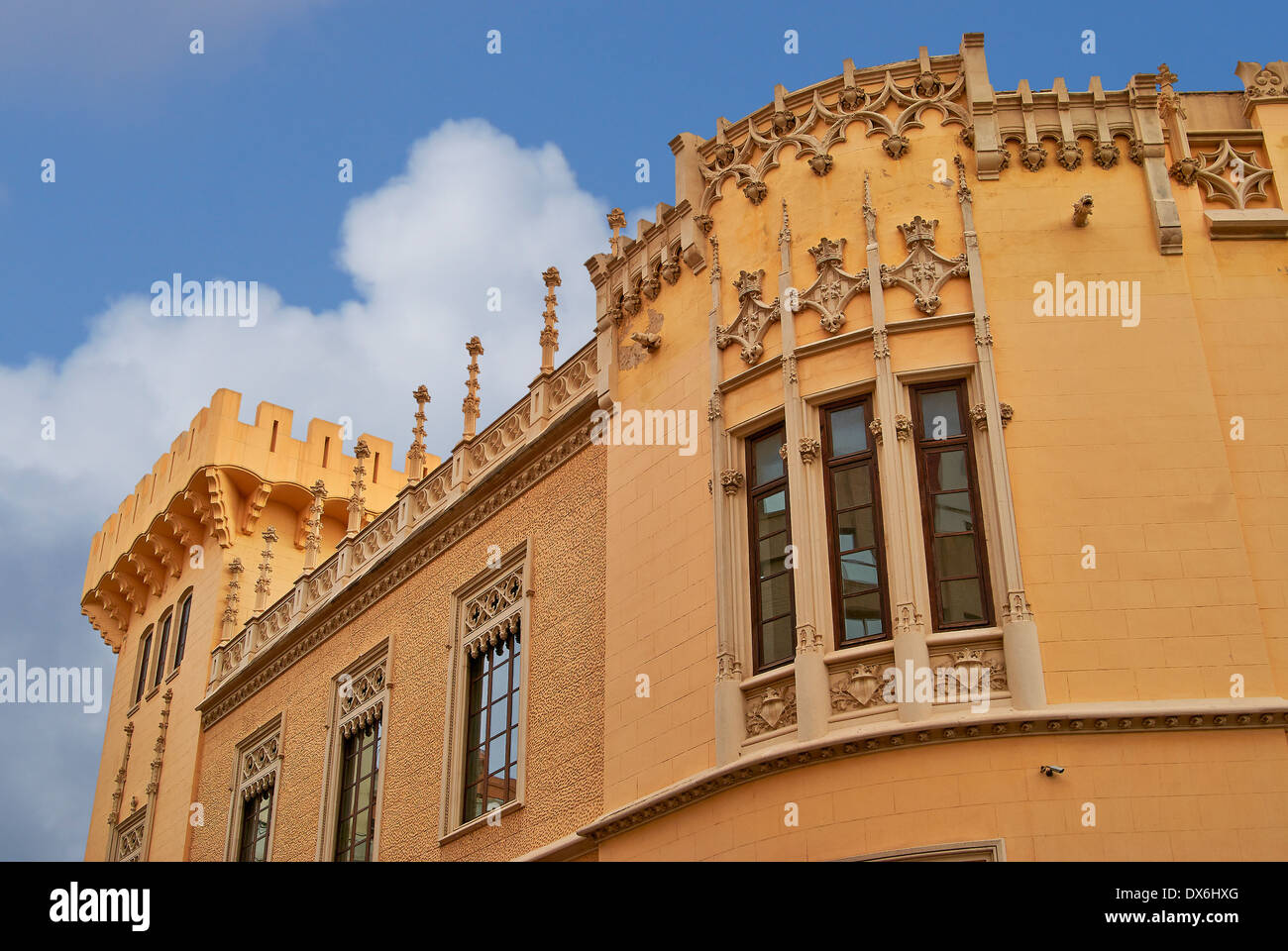 buildings with lace fronts of city Valencia Spain Stock Photo - Alamy