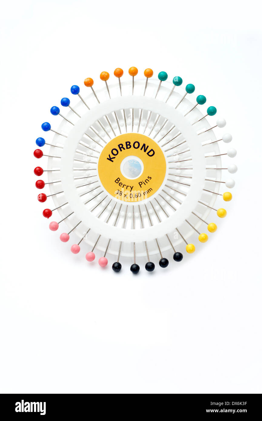 Carousel of berry dressmaking needlework pins for sewing (seams hems ...