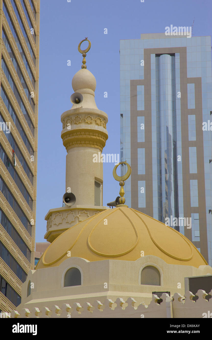 Middle East, UAE, Abu Dhabi, Mosque & Contemporary Architecture Stock ...