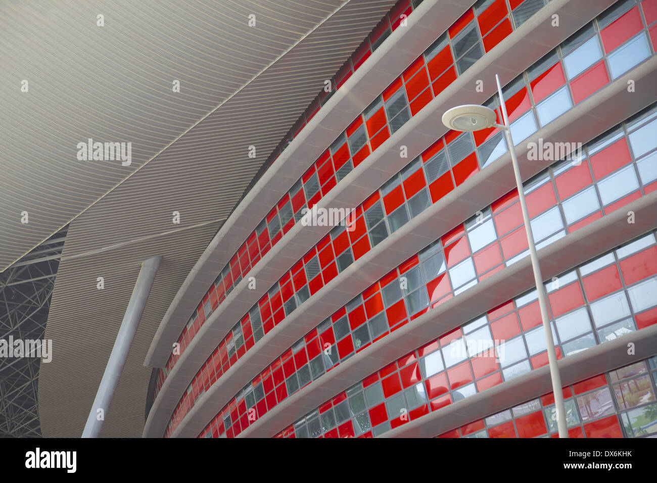 Middle East, UAE, Abu Dhabi, Yas Island, Ferrari World, Exterior Stock ...