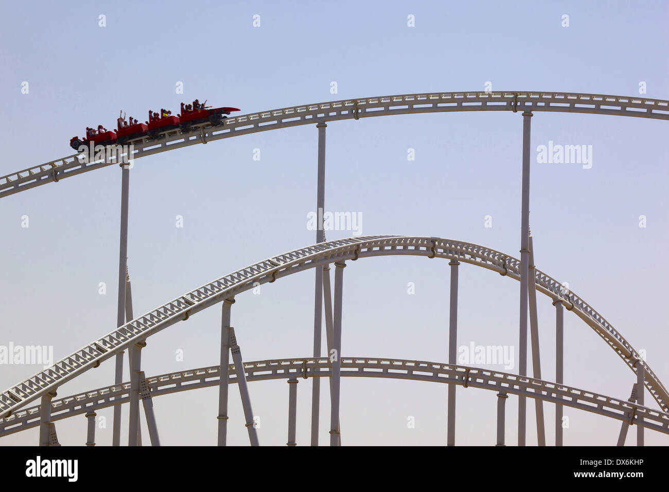 Middle East, UAE, Abu Dhabi, Yas Island, Ferrari World, Fastest Roller ...