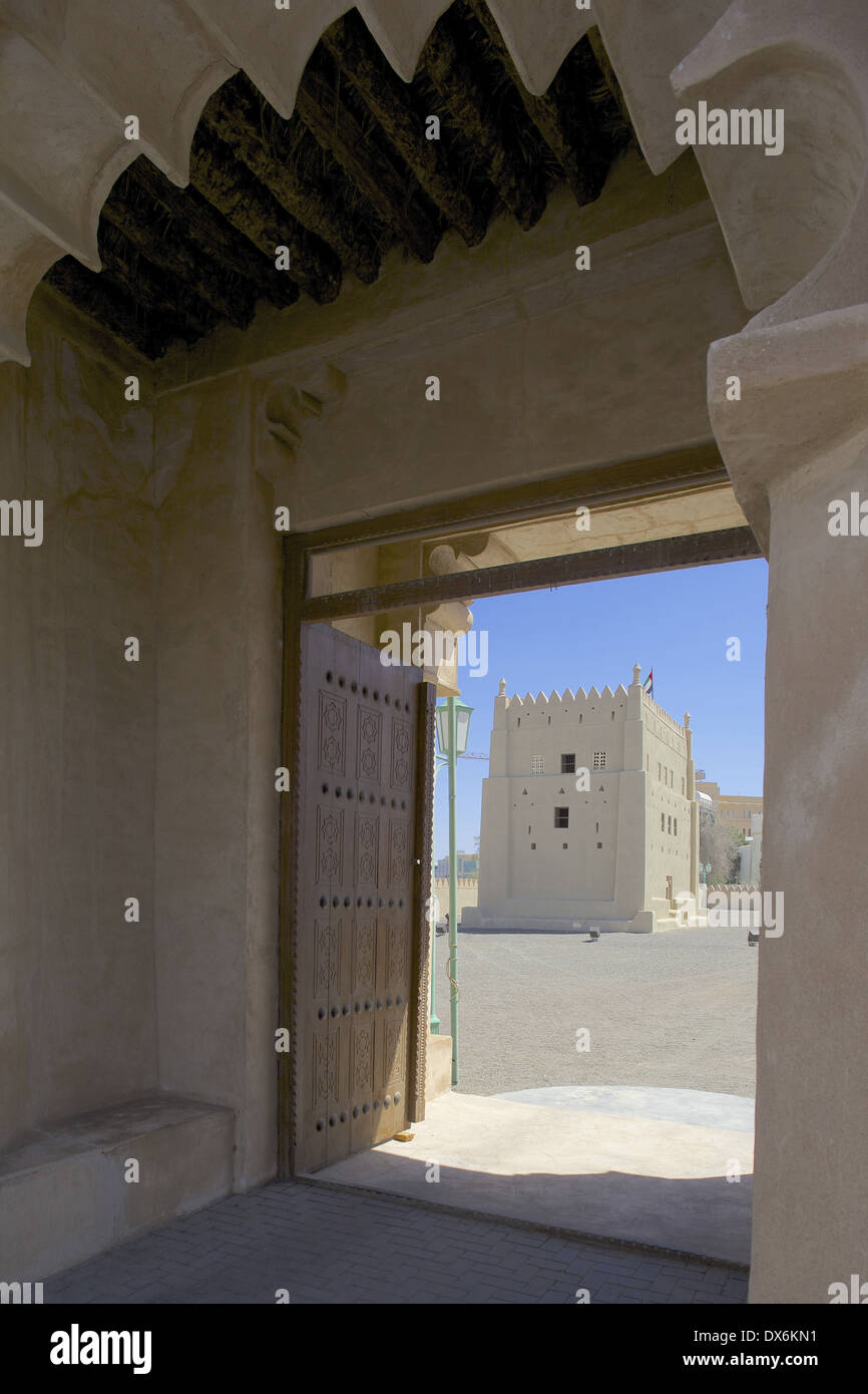 Middle East, UAE, Abu Dhabi, Al Ain, Al Murabbaa Heritage Fort, Entance ...