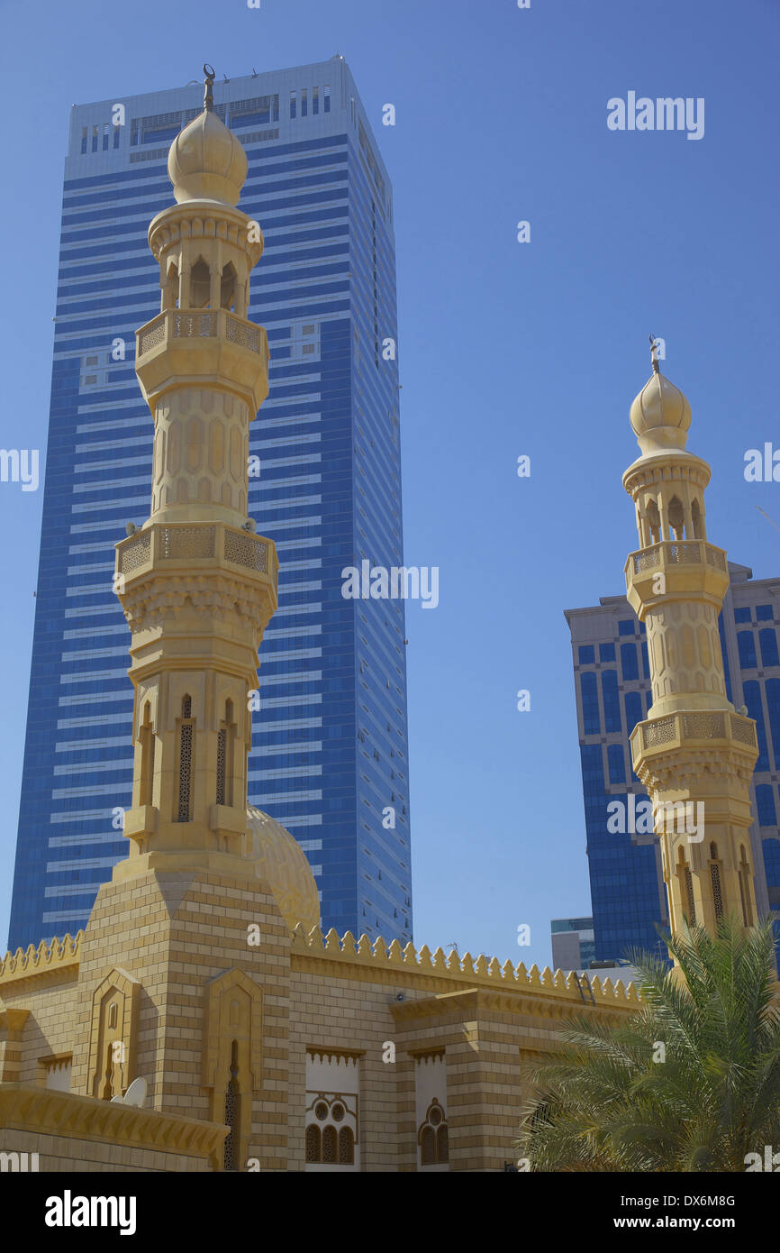 Middle East, UAE, Abu Dhabi, Contemporary Architecture & Mosque Stock ...
