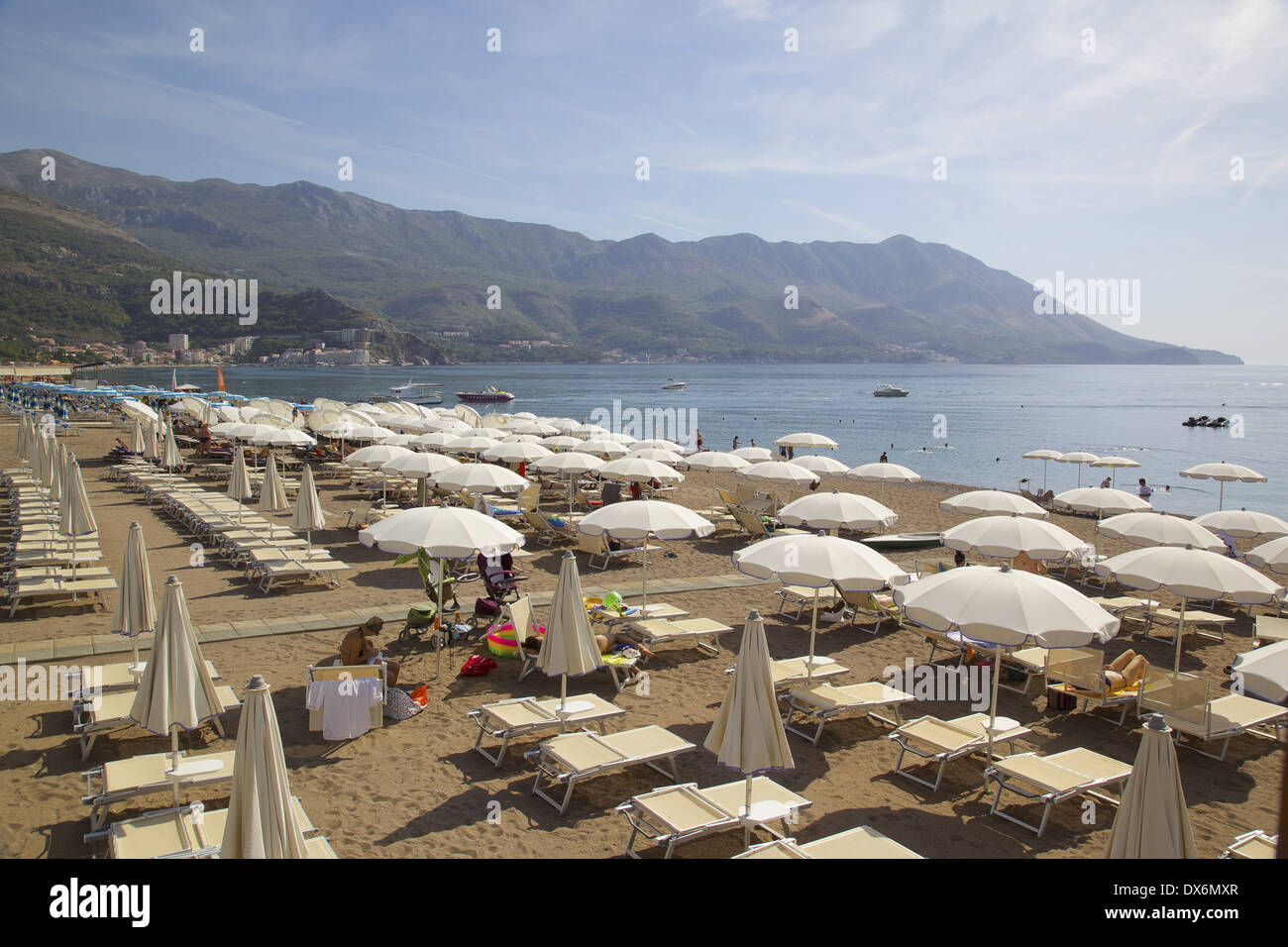 Europe, Montenegro, Budva Bay, Becici, View of Beach Stock Photo - Alamy