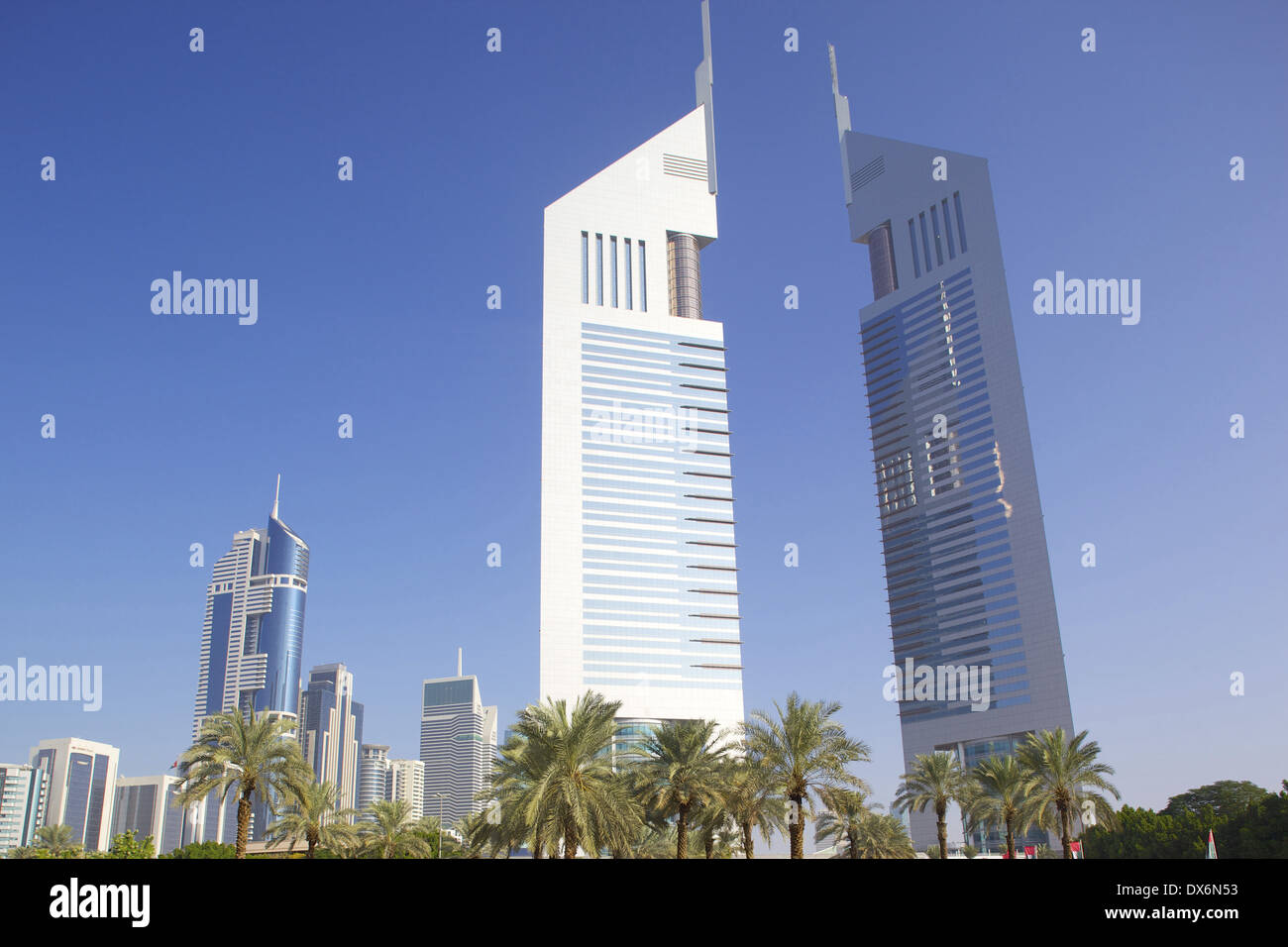 Middle East, United Arab Emirates, Dubai, The Emirates Towers Stock ...