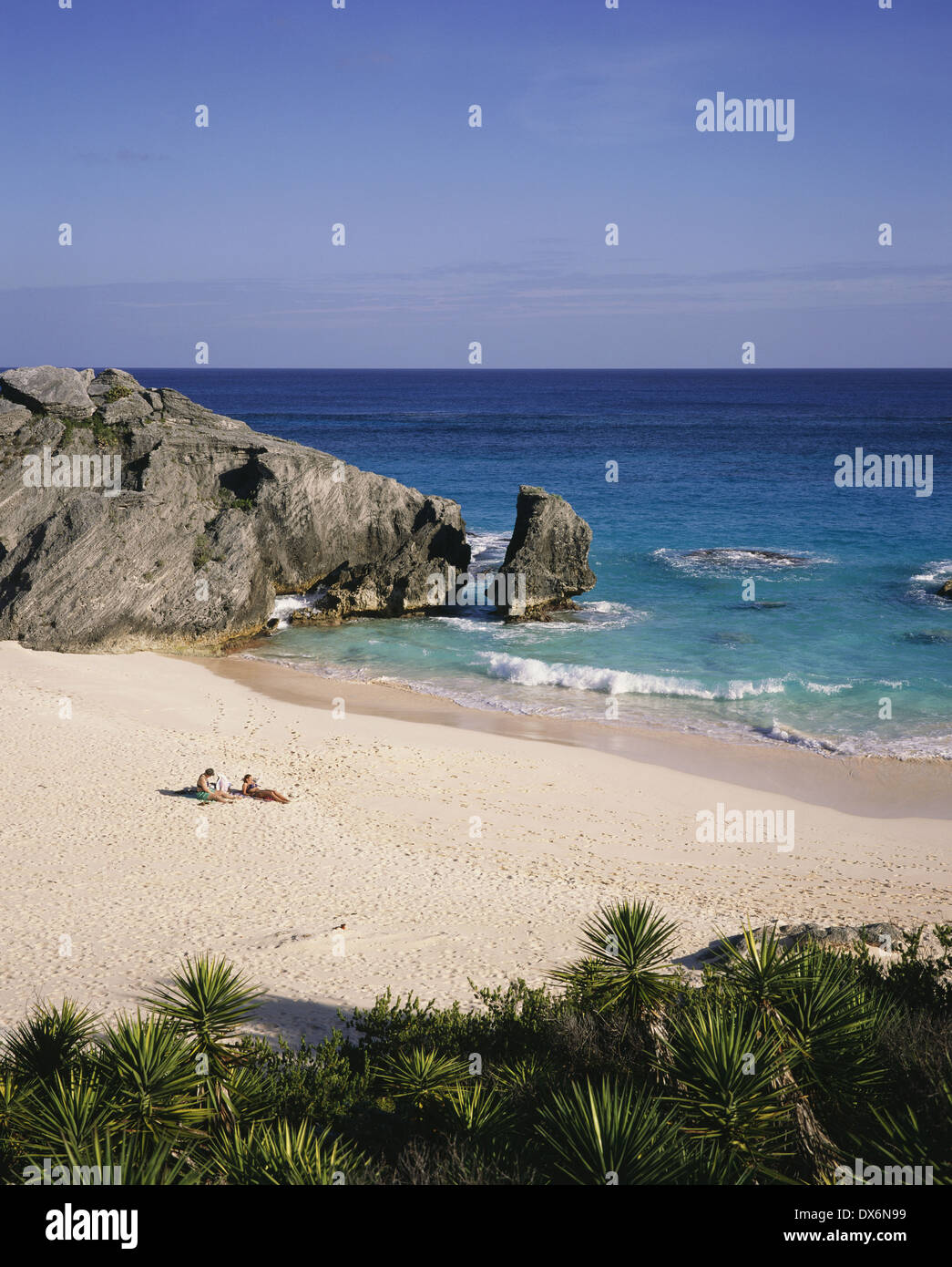 Typical Beach scene Bermuda,Typical Beach scene Bermuda Stock Photo - Alamy
