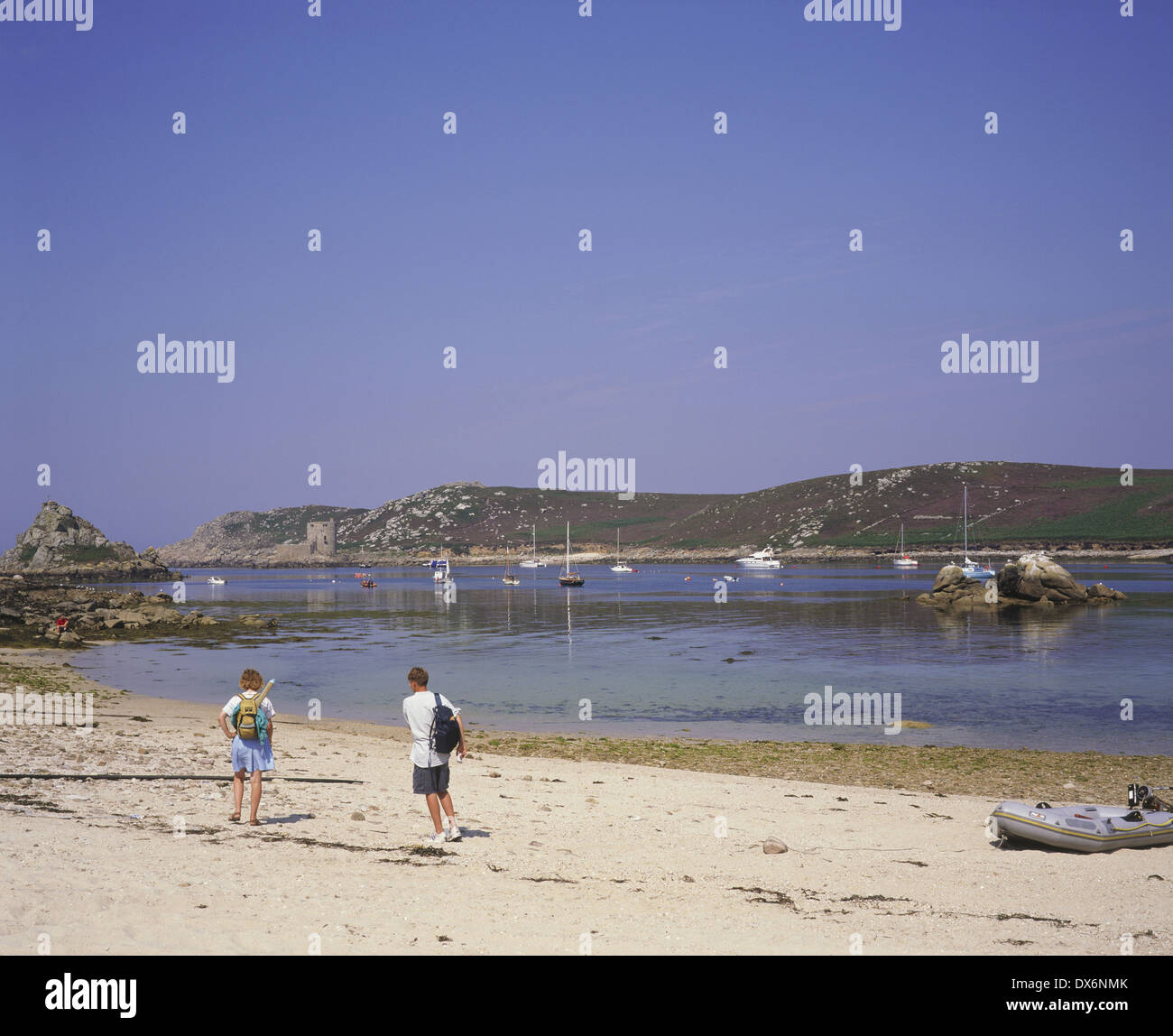 Bryher Isles Scilly Beach Boat High Resolution Stock Photography and ...