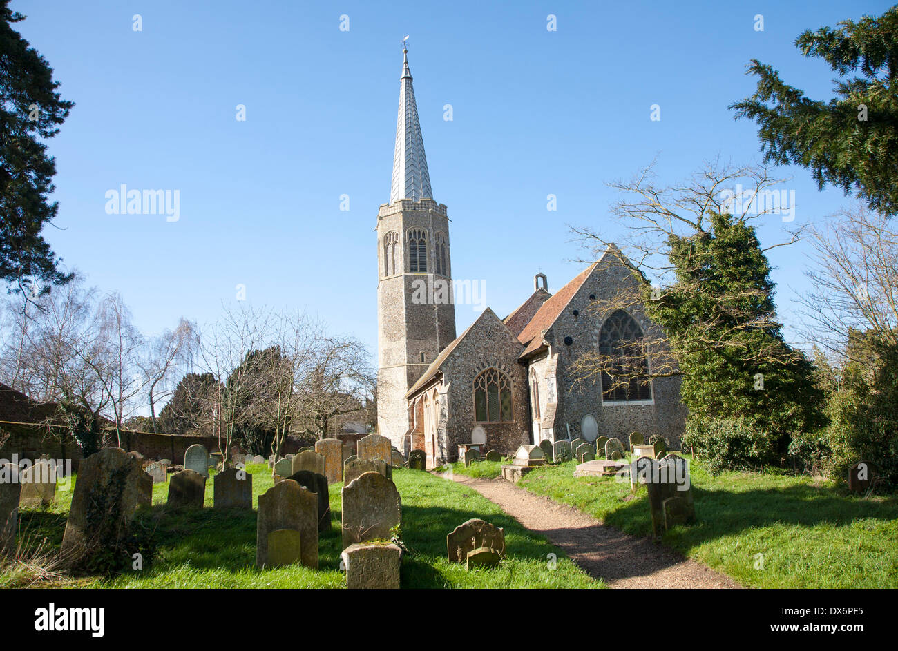 The octagonal tower of All Saints church, Wickham Market, Suffolk ...