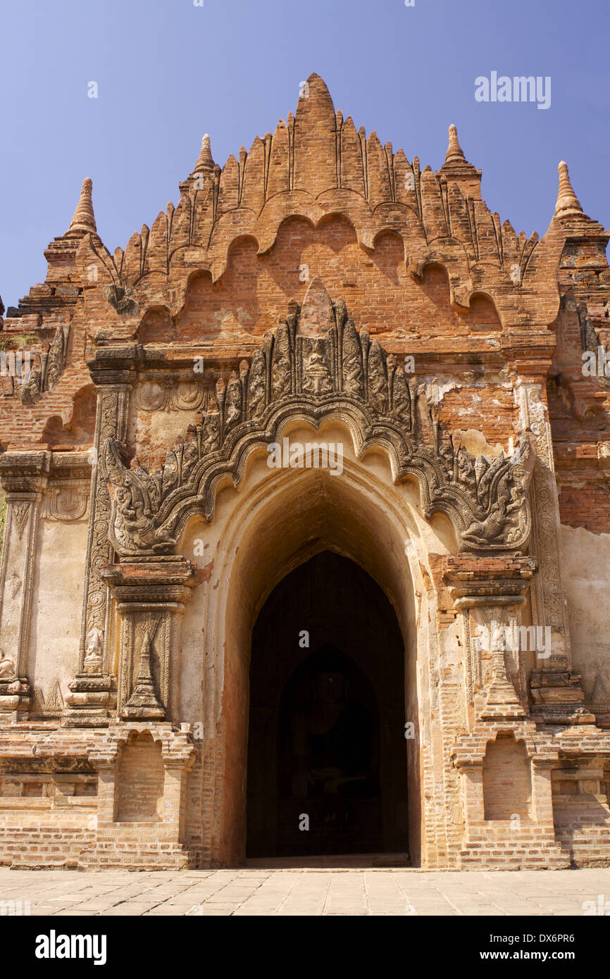 The brick facade of Thabeik Hmauk temple (a.k.a. Tha Beik Hmauk Stock ...