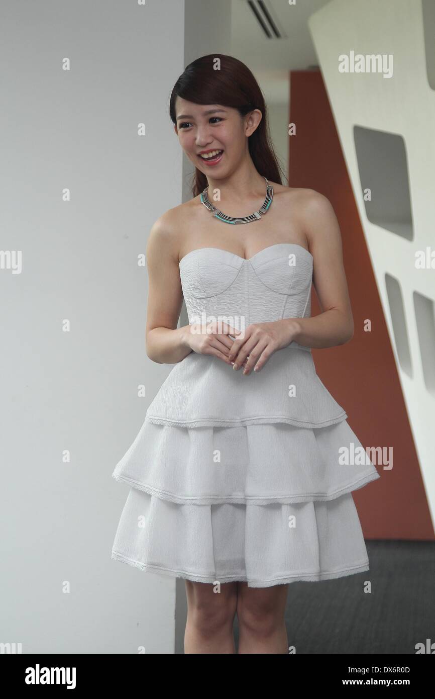 Taipei. 18th Mar, 2014. Actress Guo Shuyao at press conference in ...