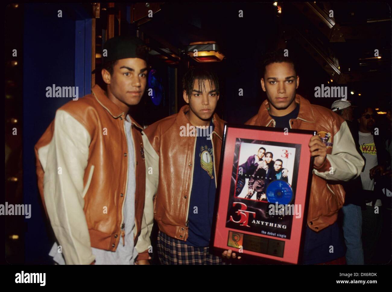 3T.Recording Group 3T presents Gold Plaque to Plant Hollywood in ...