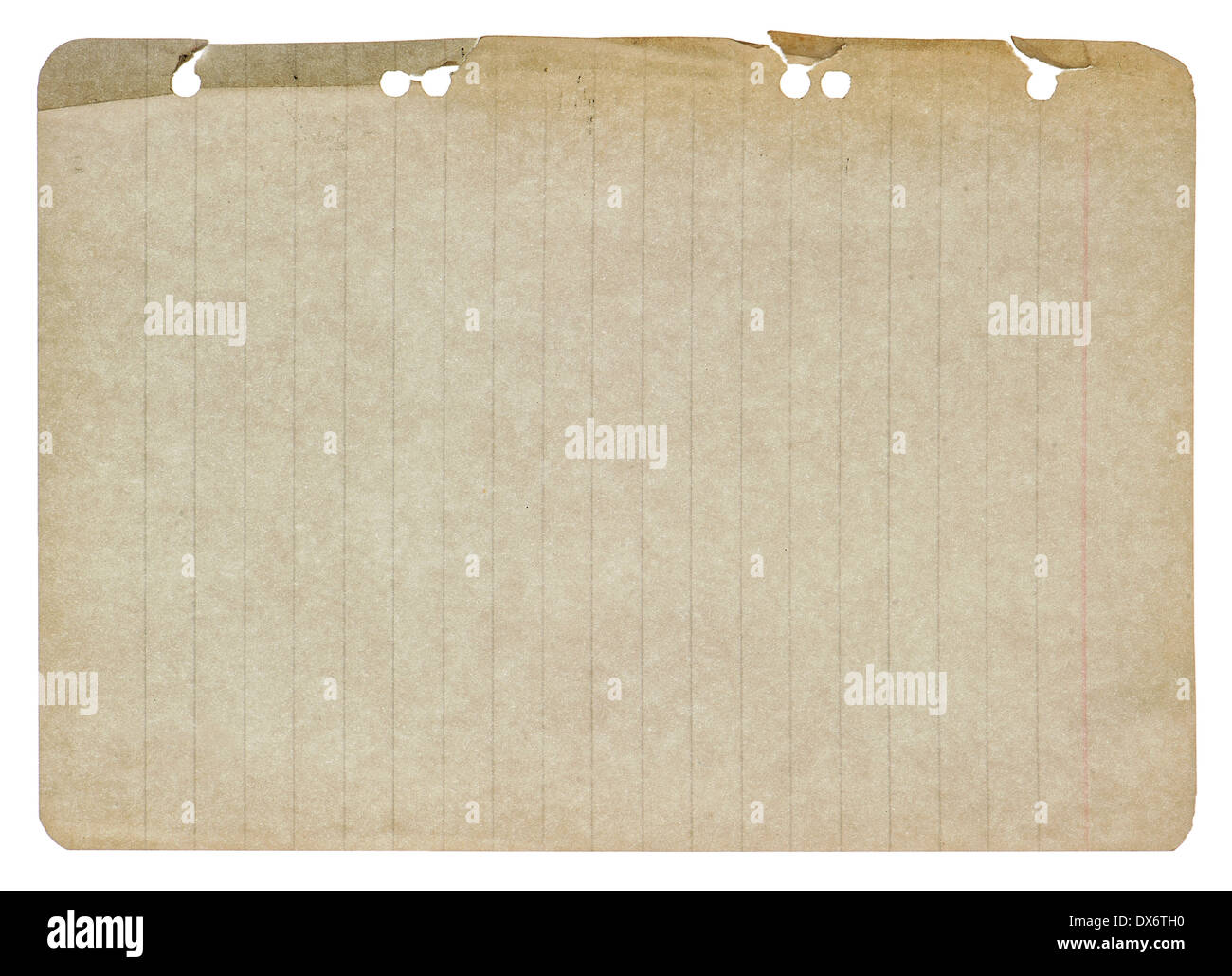 old paper sheet isolated on white background Stock Photo - Alamy