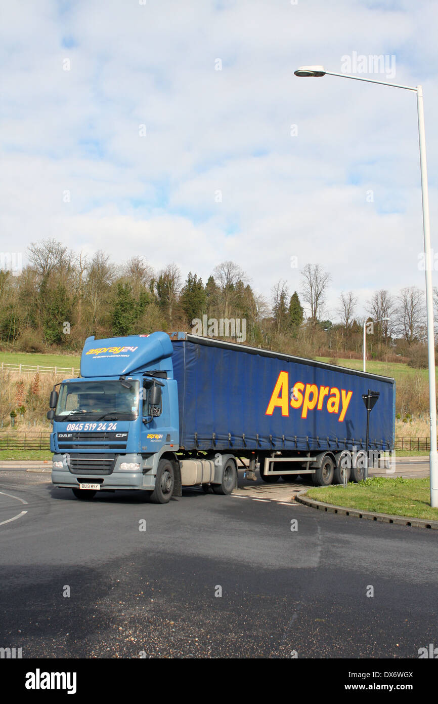 Truck entering roundabout in hi-res stock photography and images - Alamy