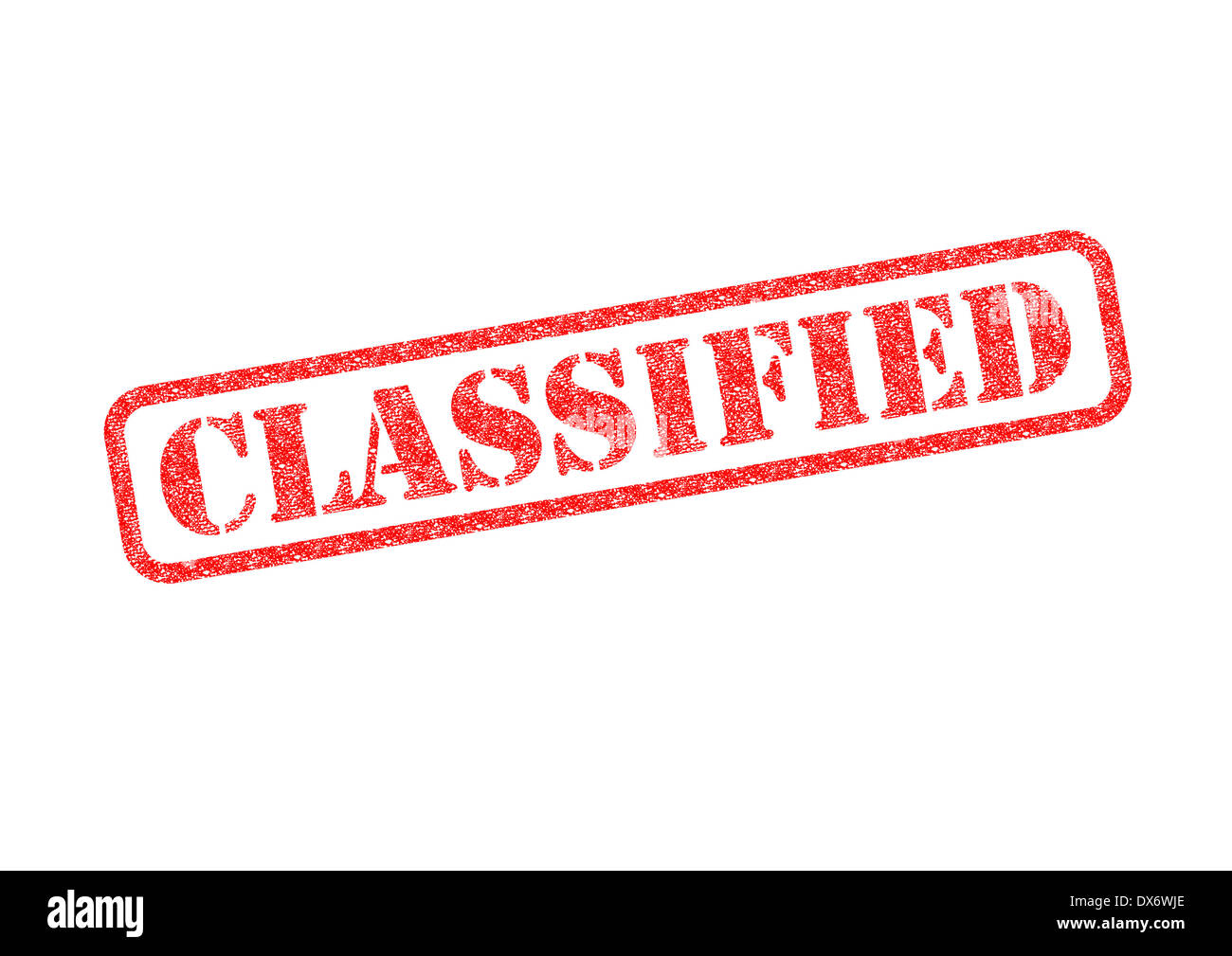 'CLASSIFIED' Red Stamp over a white background Stock Photo - Alamy