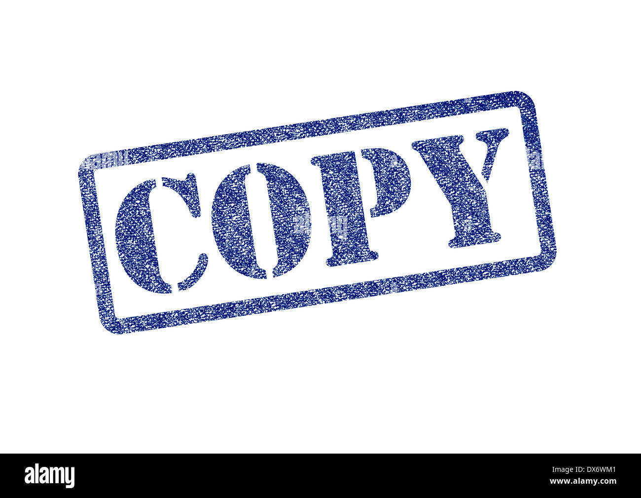 'COPY' blue rubber stamp over a white background Stock Photo - Alamy
