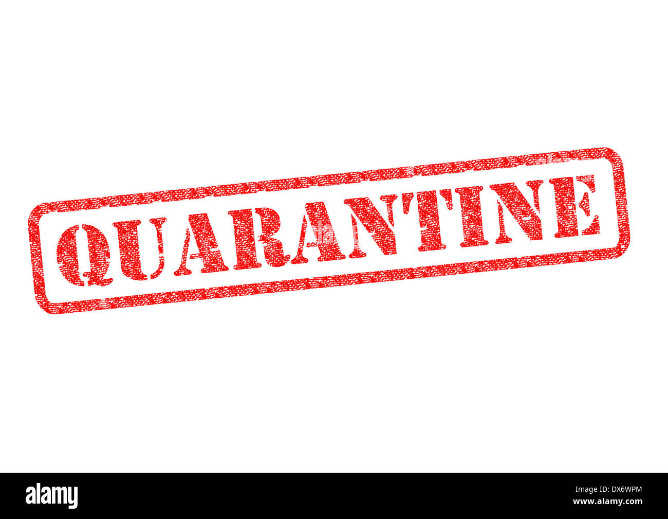 QUARANTINE red rubber stamp over a white background Stock Photo - Alamy