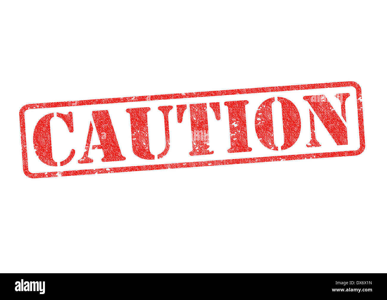 CAUTION red rubber stamp over a white background Stock Photo - Alamy