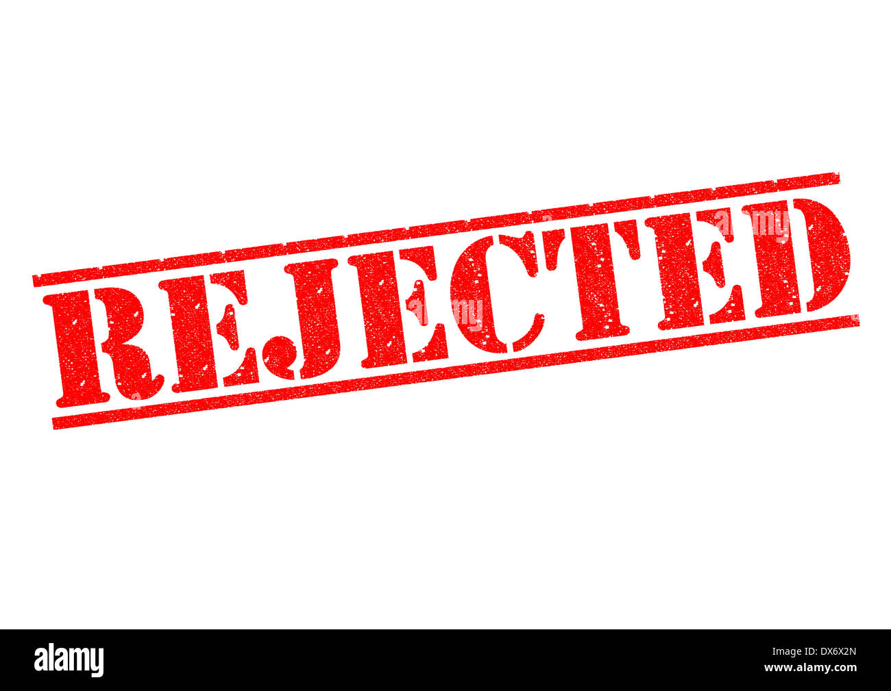 REJECTED red rubber stamp over a white background Stock Photo - Alamy