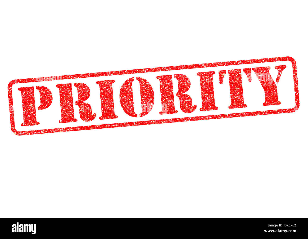 PRIORITY red rubber stamp over a white background Stock Photo - Alamy