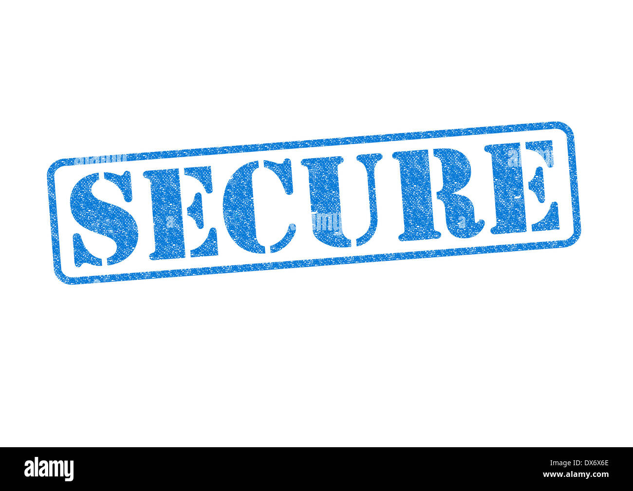 SECURE blue rubber stamp over a white background Stock Photo - Alamy