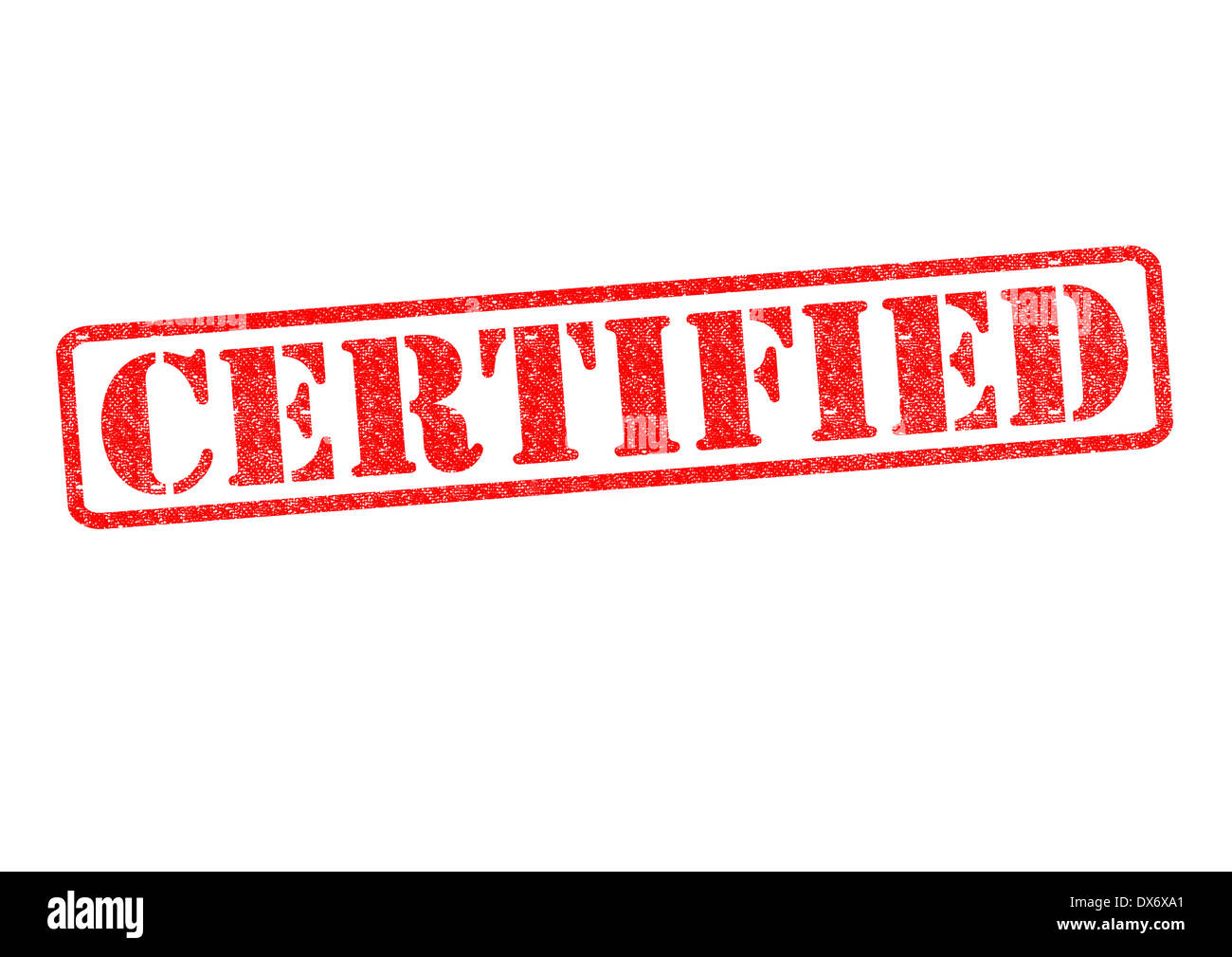 CERTIFIED rubber stamp over a white background Stock Photo - Alamy