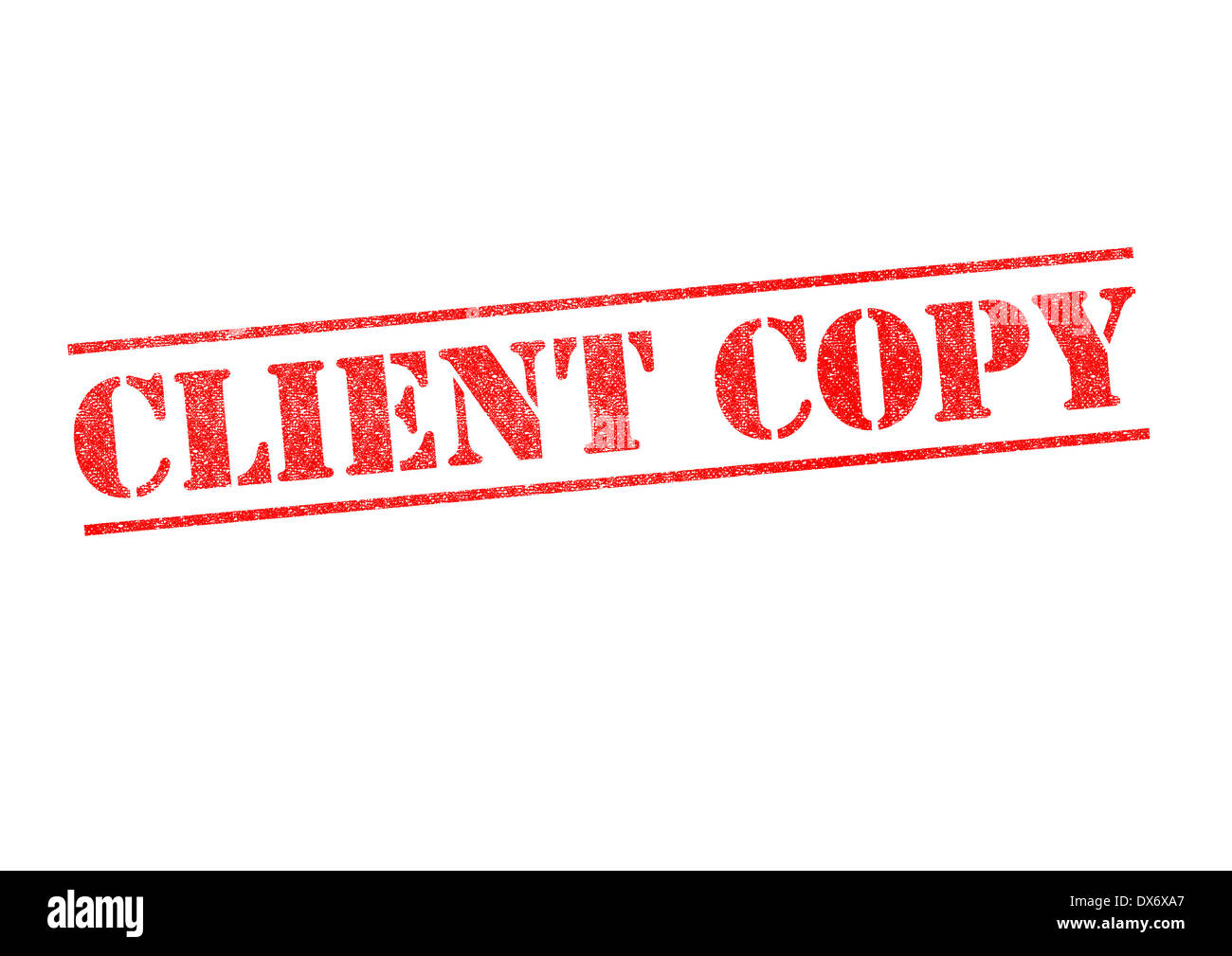 CLIENT COPY rubber stamp over a white background Stock Photo - Alamy