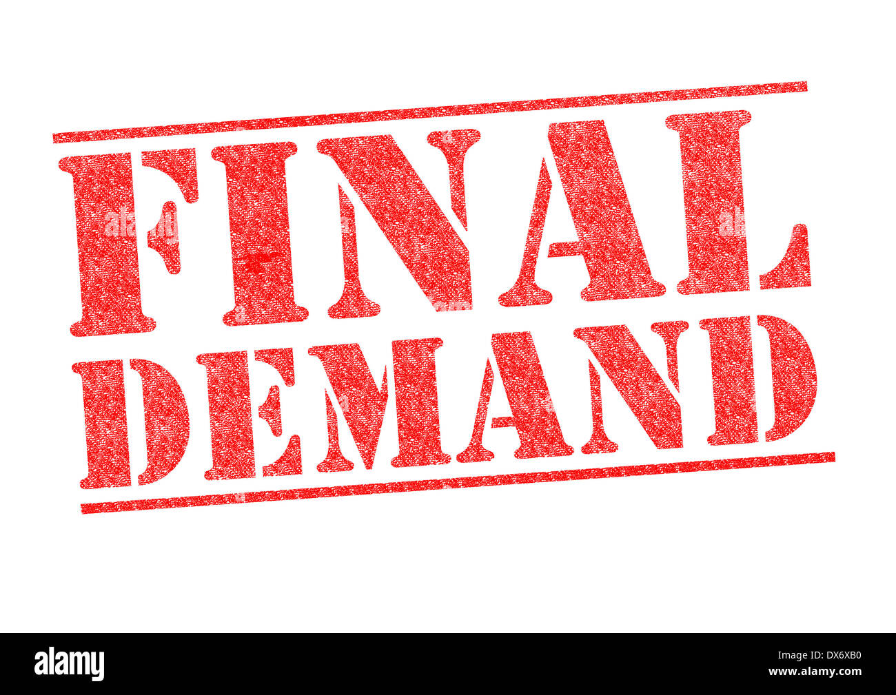 FINAL DEMAND rubber stamp over a white background Stock Photo - Alamy