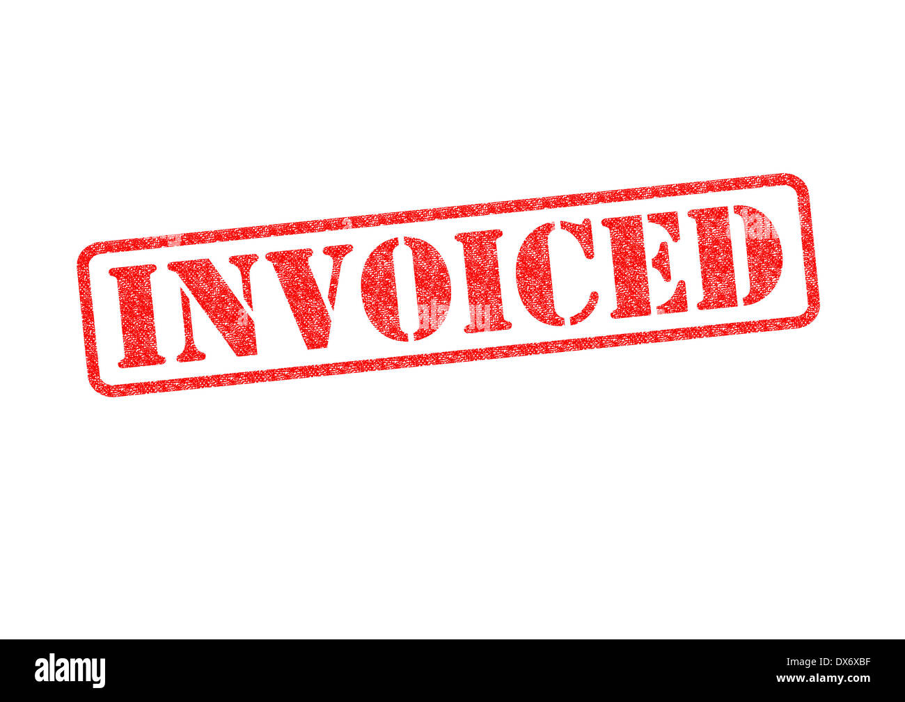 INVOICED rubber stamp over a white background Stock Photo - Alamy
