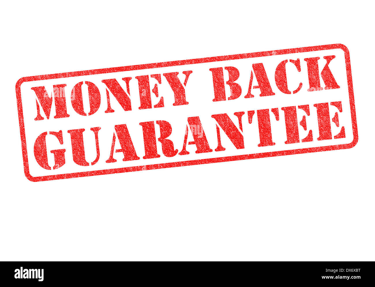 MONEY BACK GUARANTEE rubber stamp over a white background Stock Photo ...