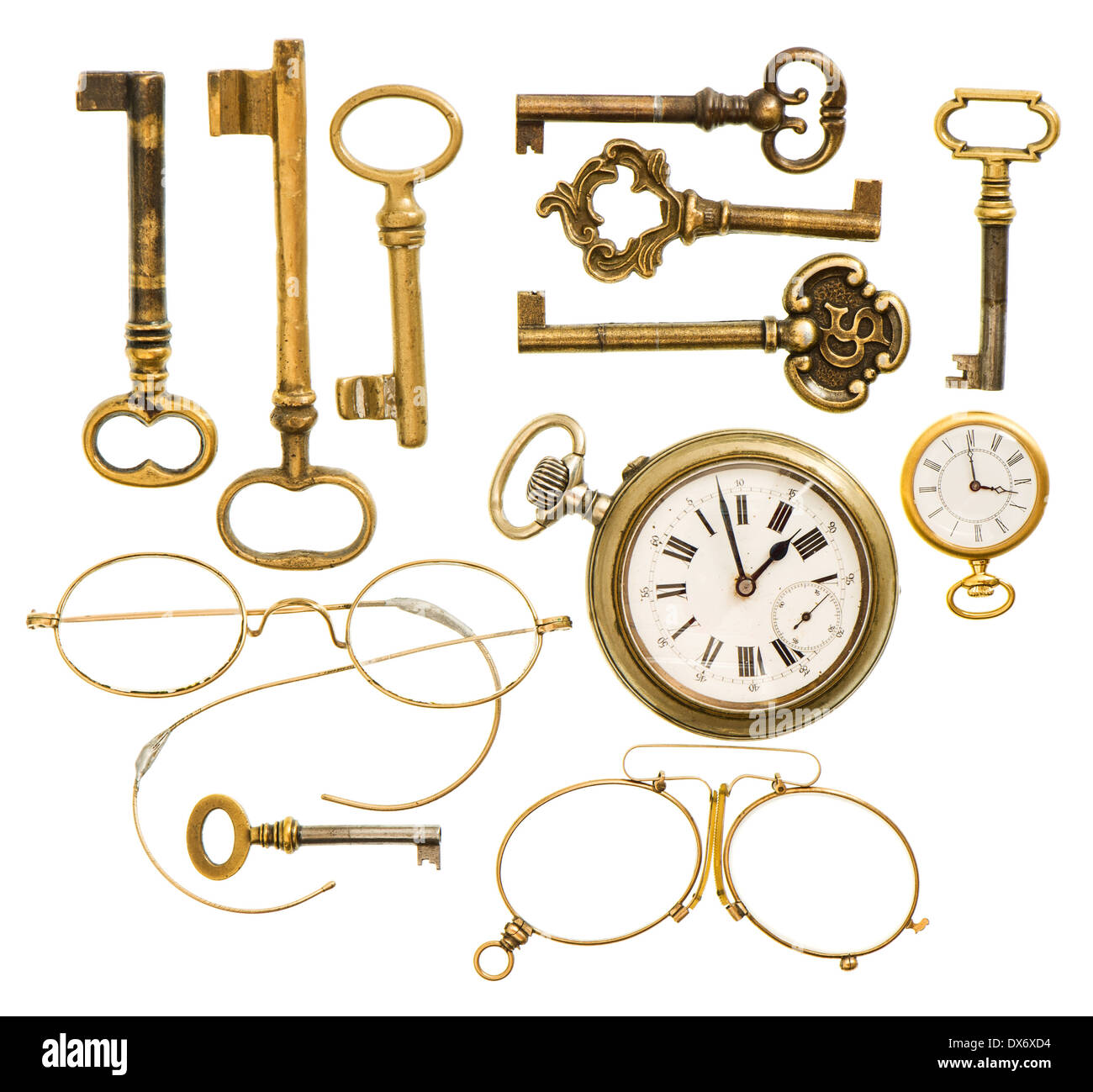 Old keys antique Cut Out Stock Images & Pictures - Alamy