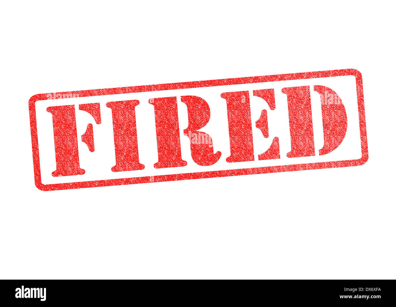 FIRED Rubber Stamp over a white background Stock Photo - Alamy