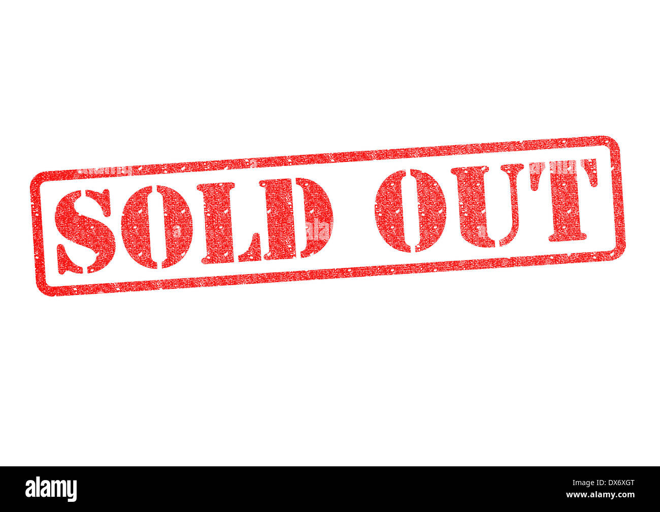 SOLD OUT Rubber Stamp over a white background Stock Photo - Alamy