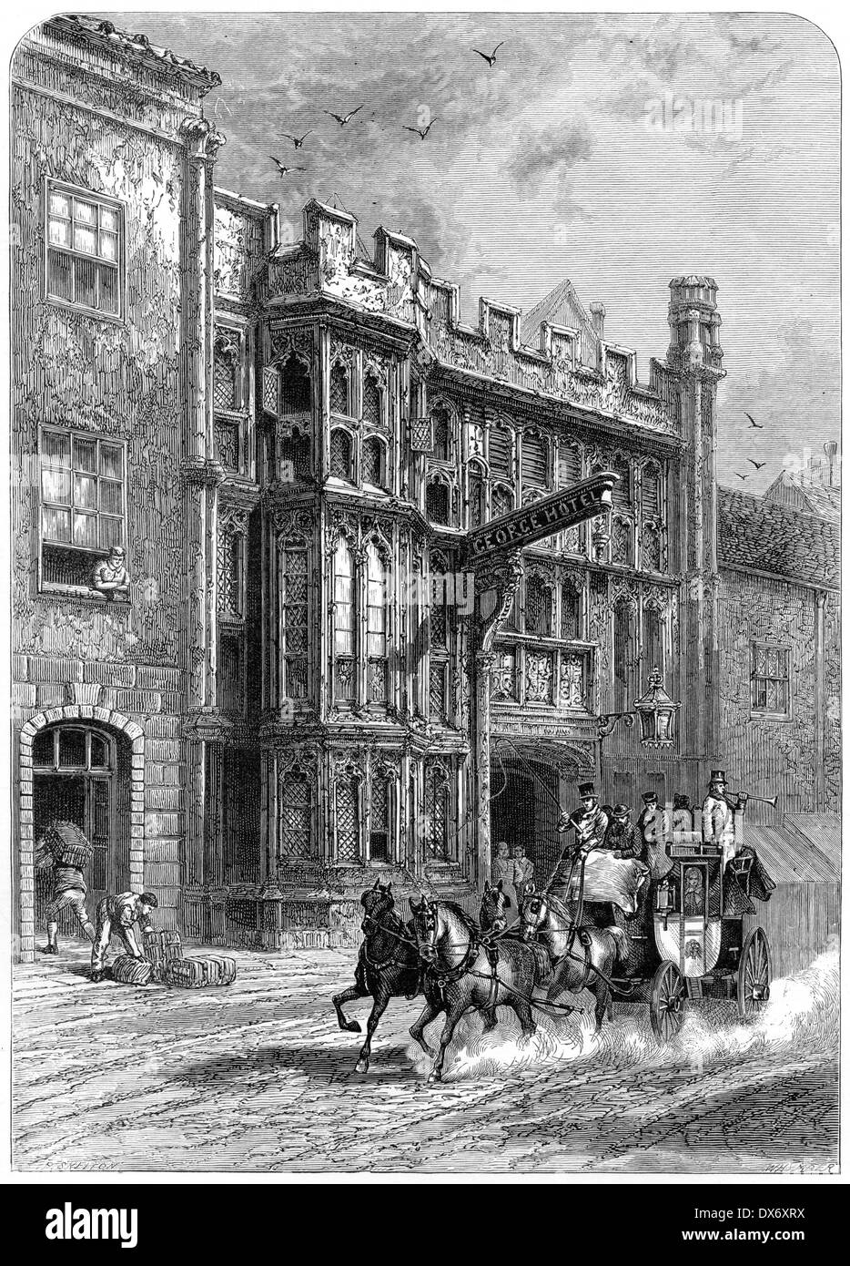 The george hotel glastonbury Black and White Stock Photos & Images - Alamy