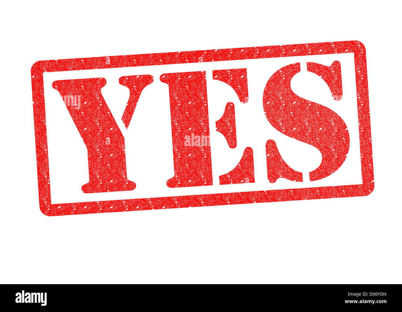 YES Rubber Stamp over a white background Stock Photo - Alamy