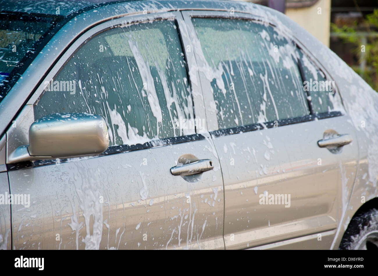 Cleaning car engine from car care clean service Stock Photo - Alamy