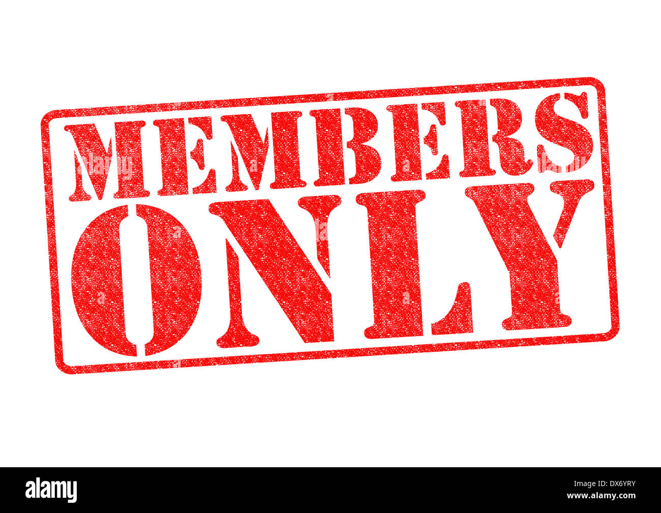 MEMBERS ONLY Rubber Stamp over a white background Stock Photo - Alamy