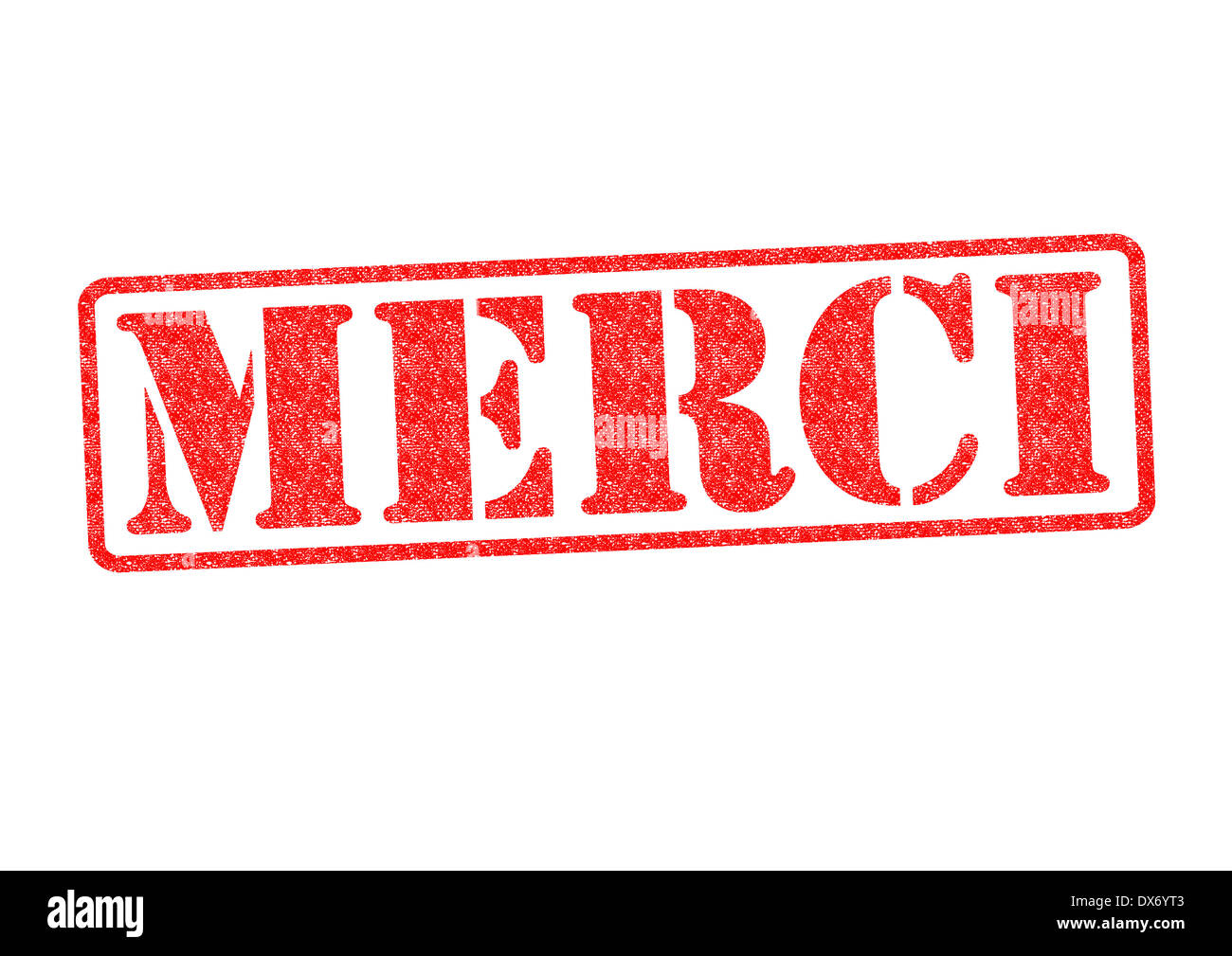 MERCI Rubber Stamp over a white background Stock Photo - Alamy