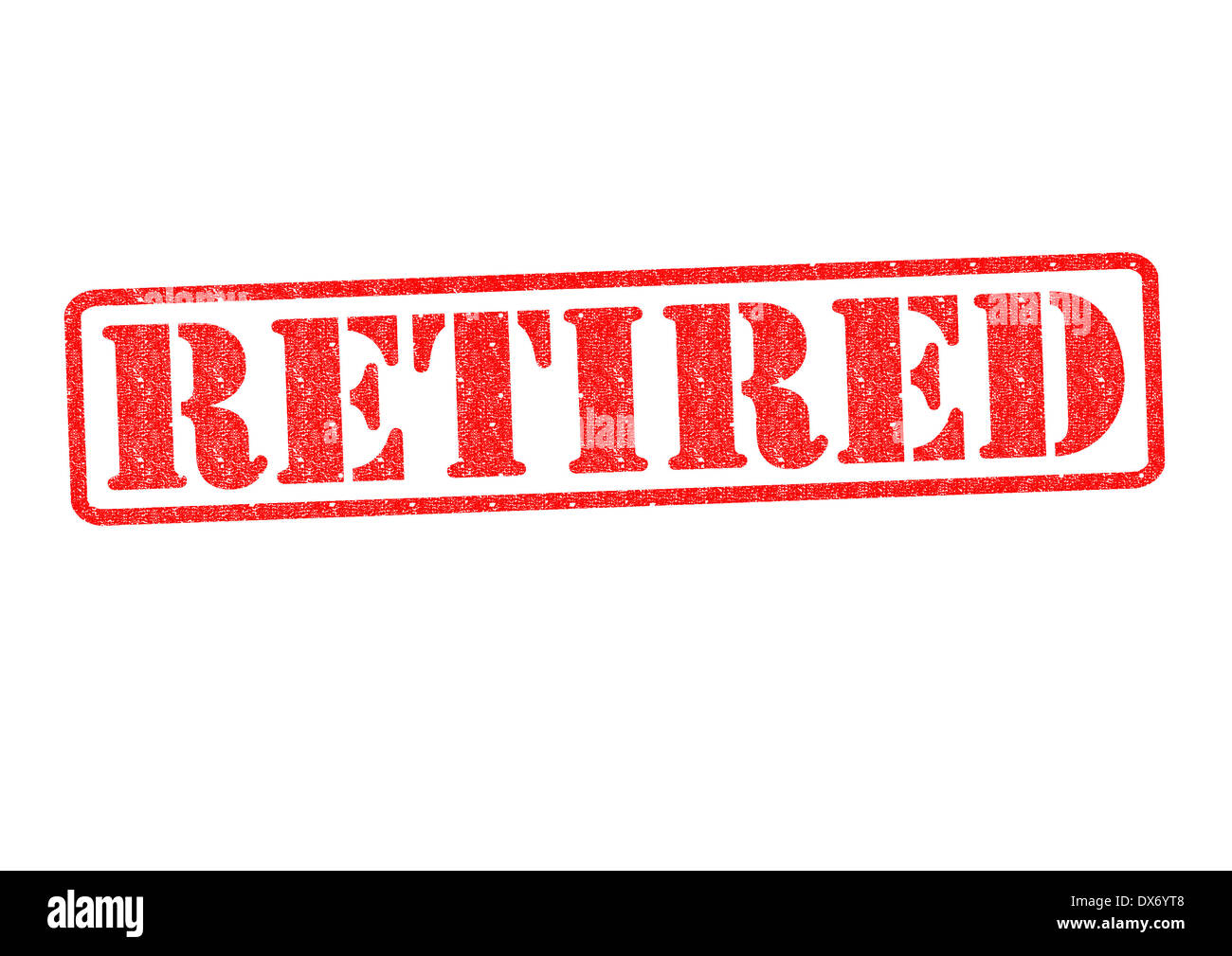 RETIRED Rubber Stamp over a white background Stock Photo - Alamy