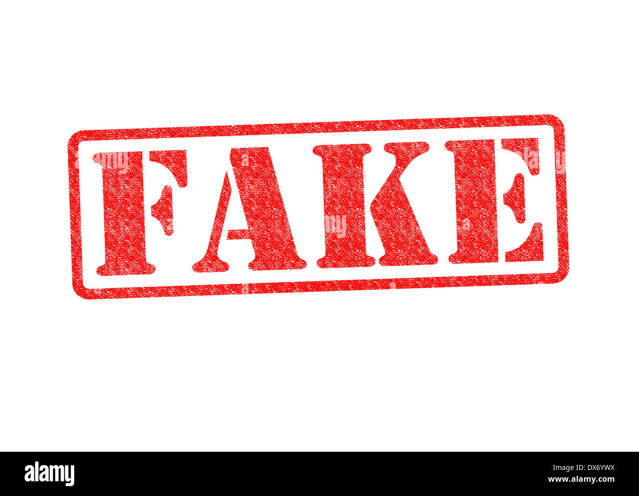 FAKE Rubber Stamp over a white background Stock Photo - Alamy