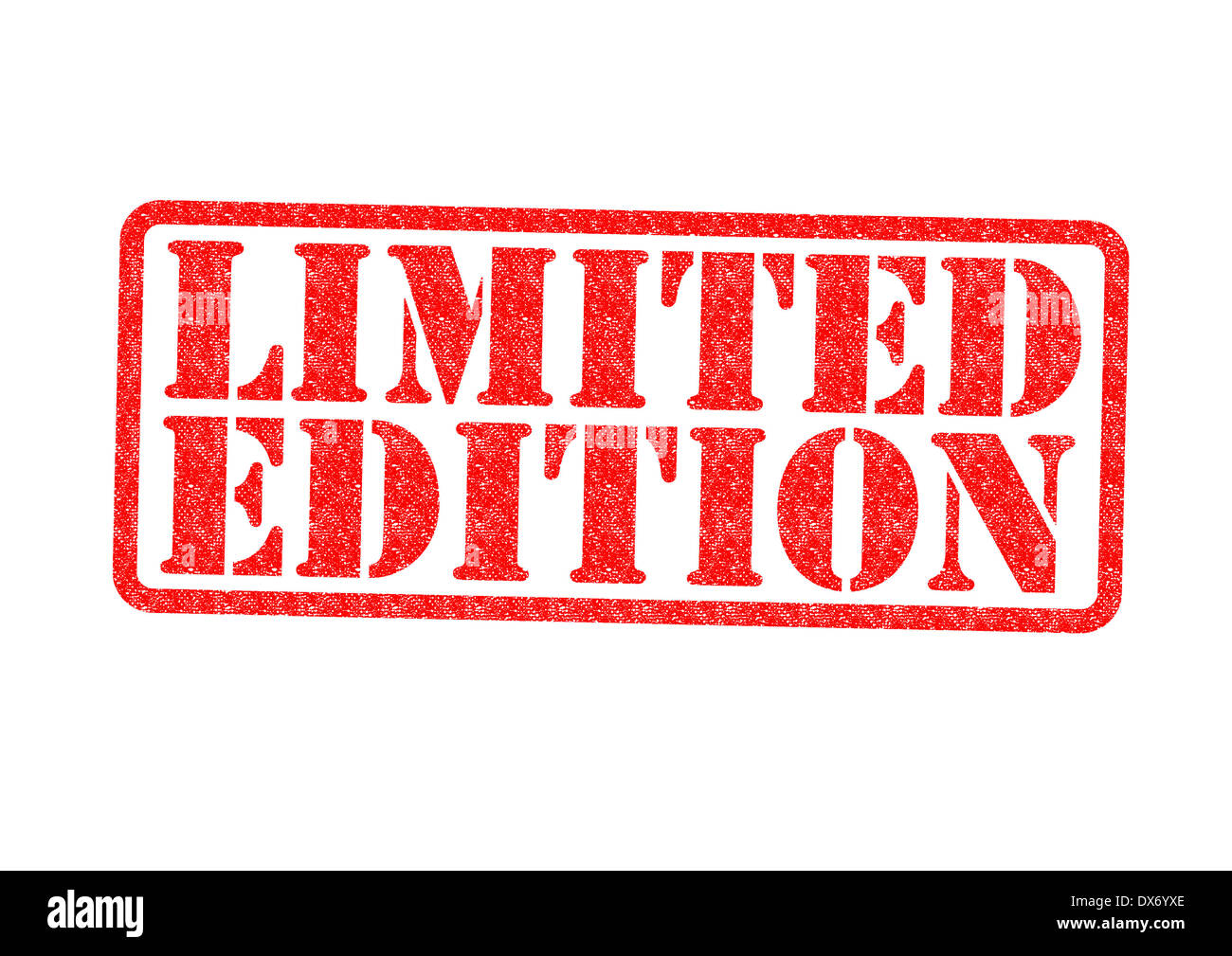 LIMITED EDITION Rubber Stamp over a white background Stock Photo - Alamy