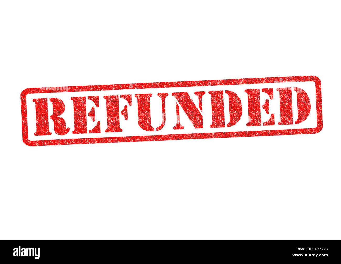 REFUNDED Rubber Stamp over a white background Stock Photo - Alamy