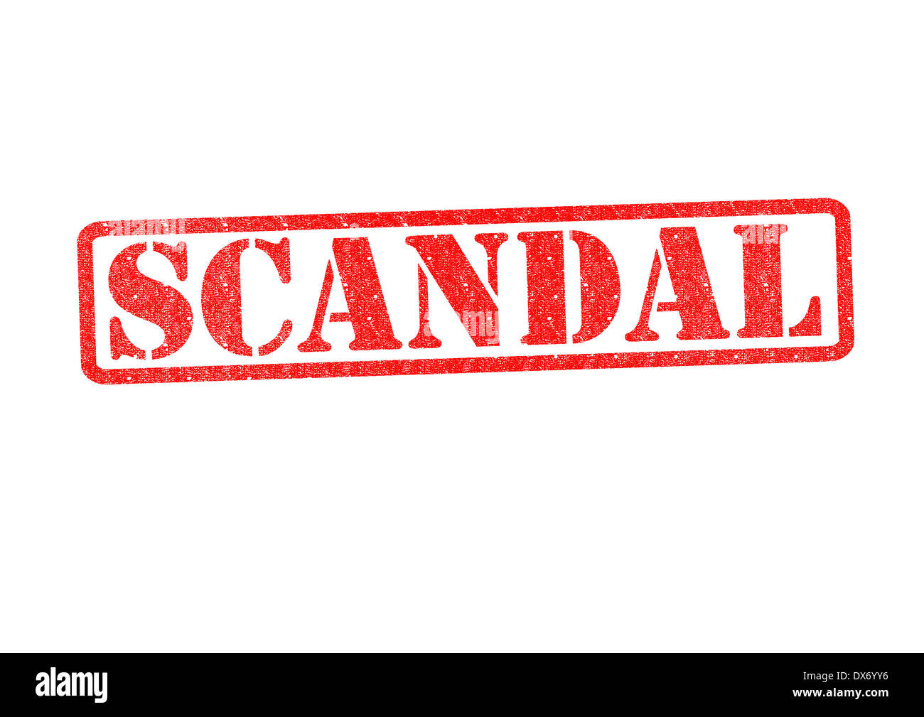 SCANDAL Rubber Stamp over a white background Stock Photo - Alamy