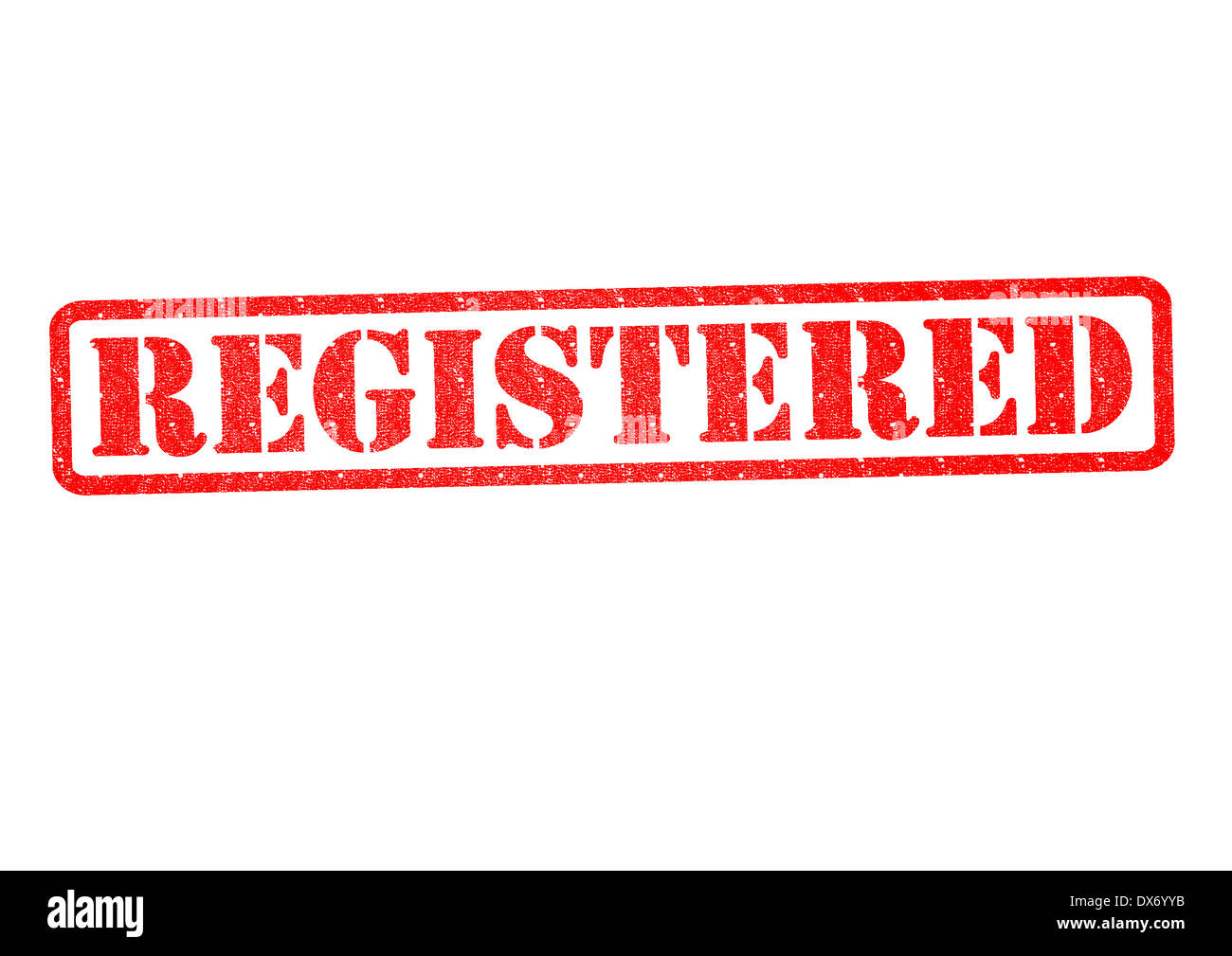 REGISTERED Rubber Stamp over a white background Stock Photo - Alamy