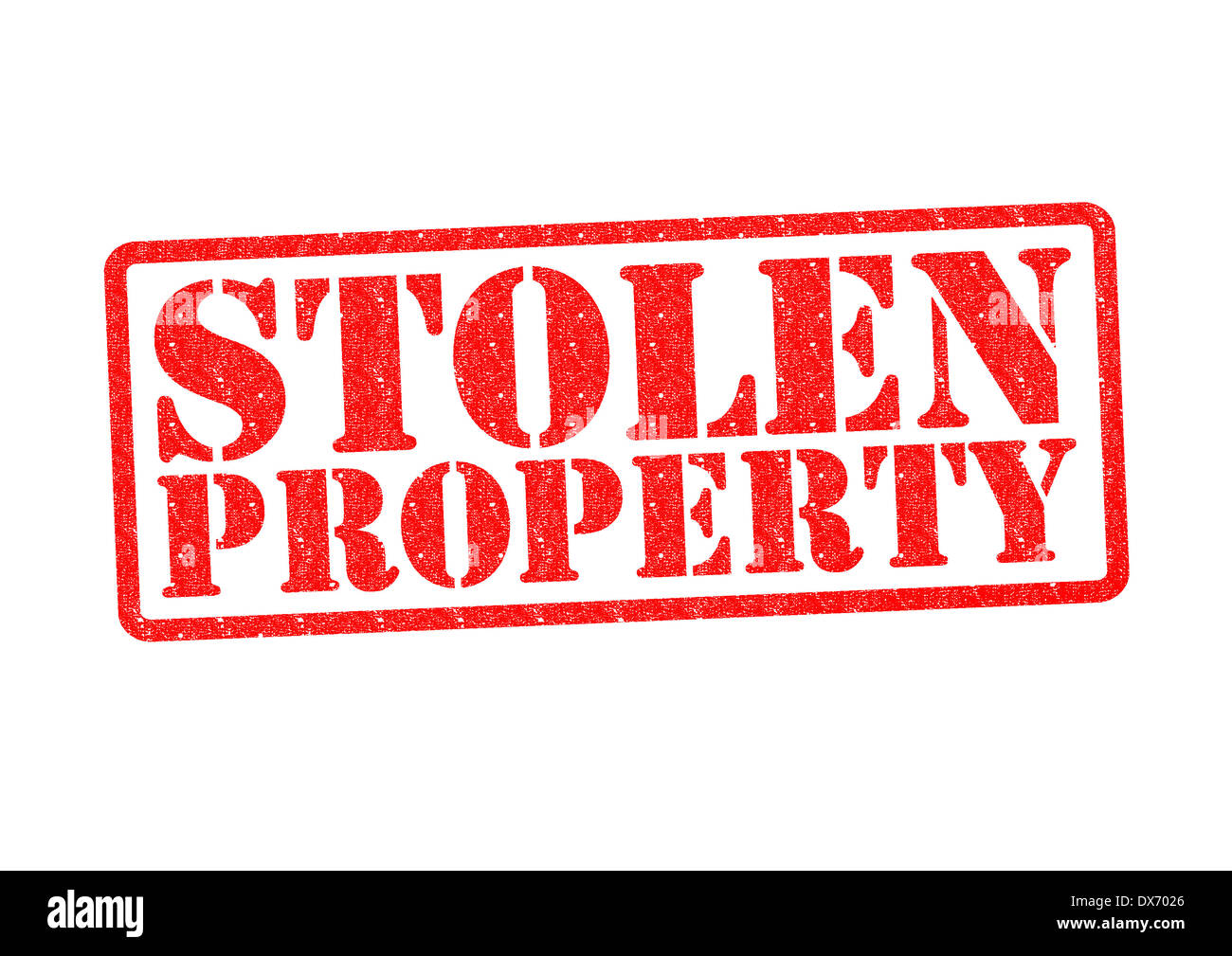 STOLEN PROPERTY Rubber Stamp over a white background Stock Photo - Alamy