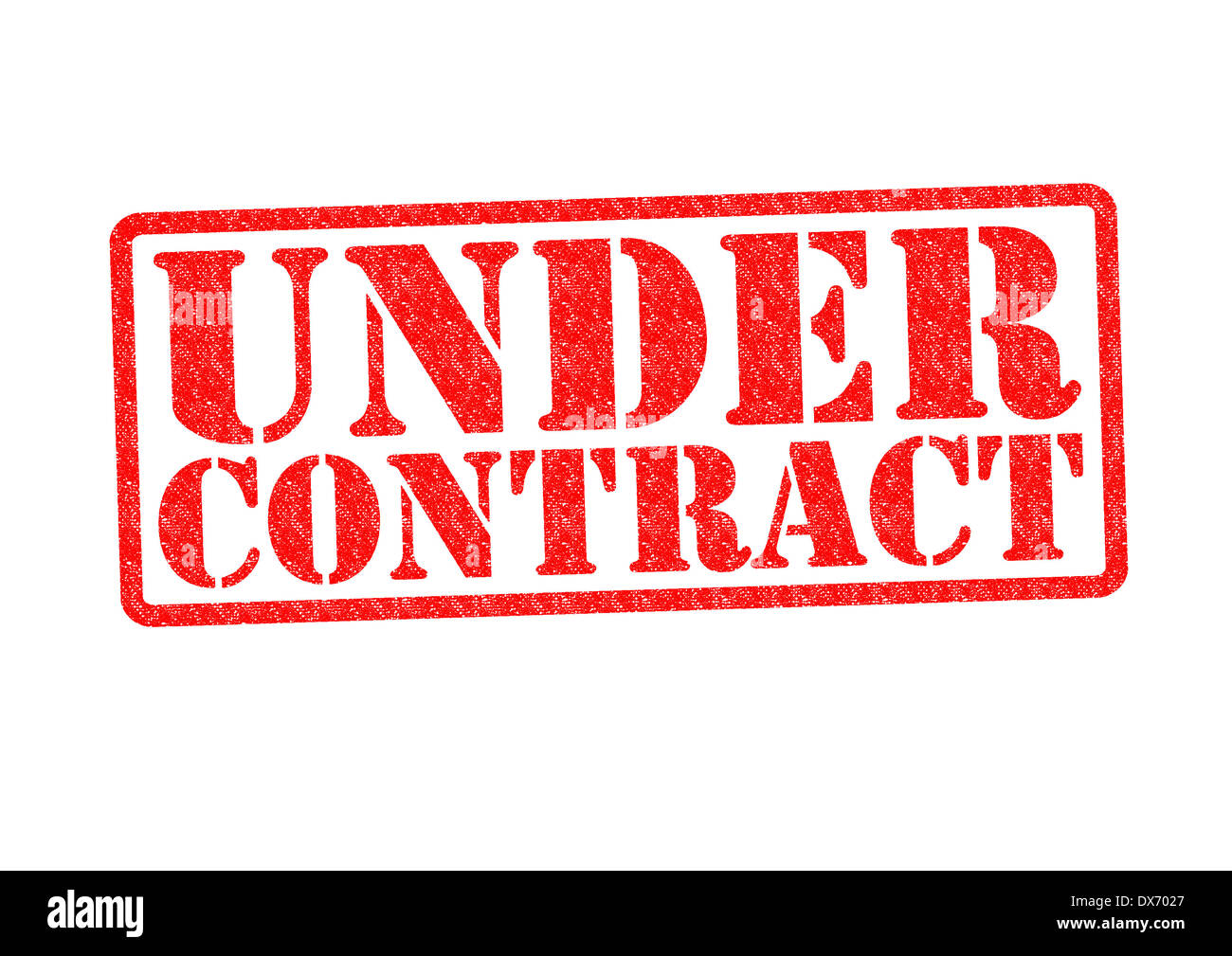 UNDER CONTRACT Rubber Stamp over a white background Stock Photo - Alamy