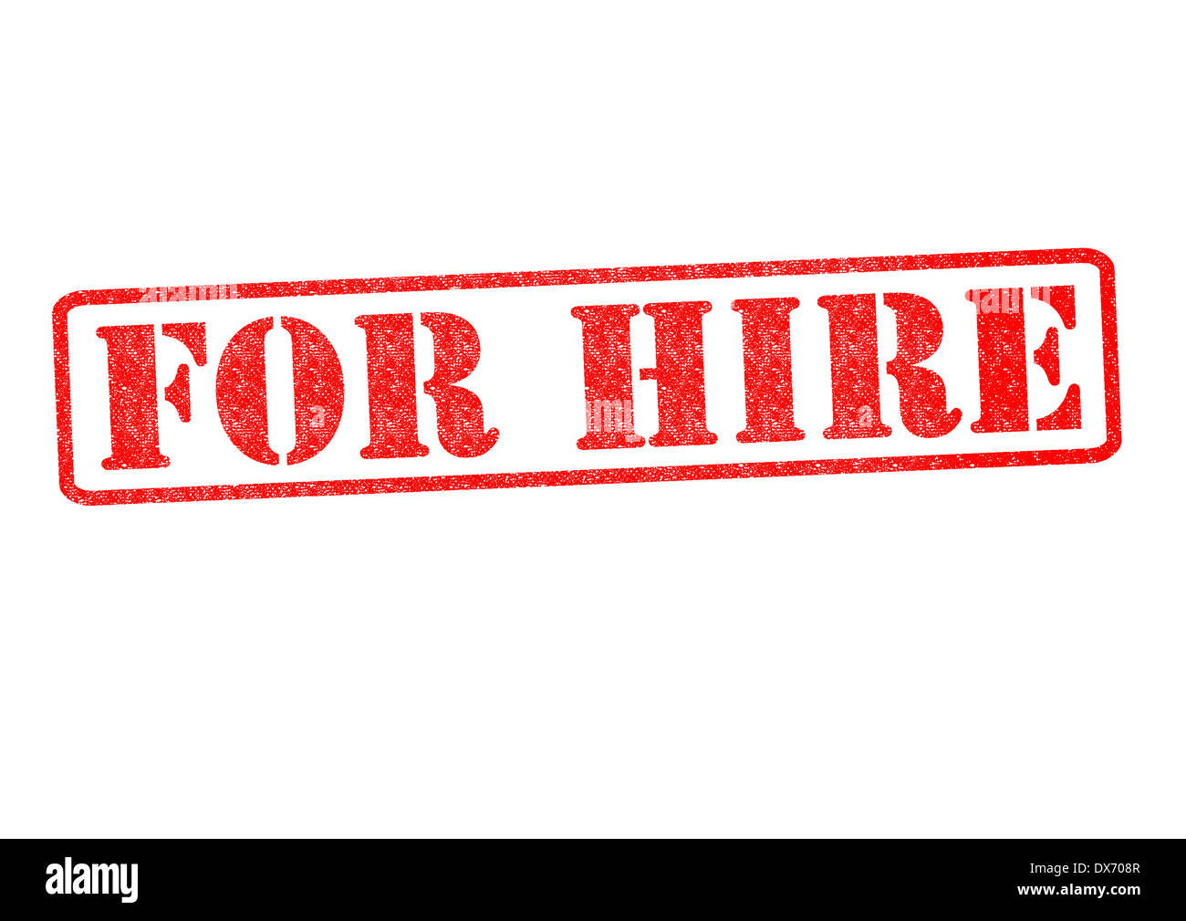 FOR HIRE Rubber stamp over a white background Stock Photo - Alamy